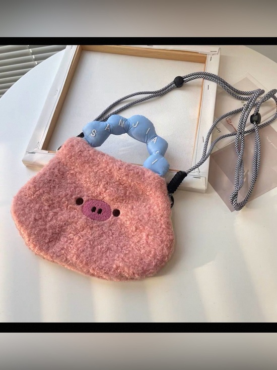 Accessories | Pink Plush Pig Crossbody Bag Pouch Shoulder Bag | Poshmark